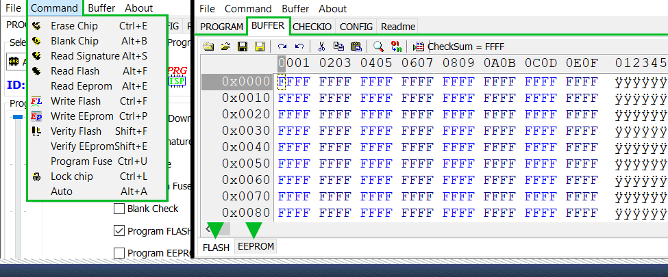 کار با نرم افزار ProgISP، نرم افزار پروگرامر USBasp - یوبرد
