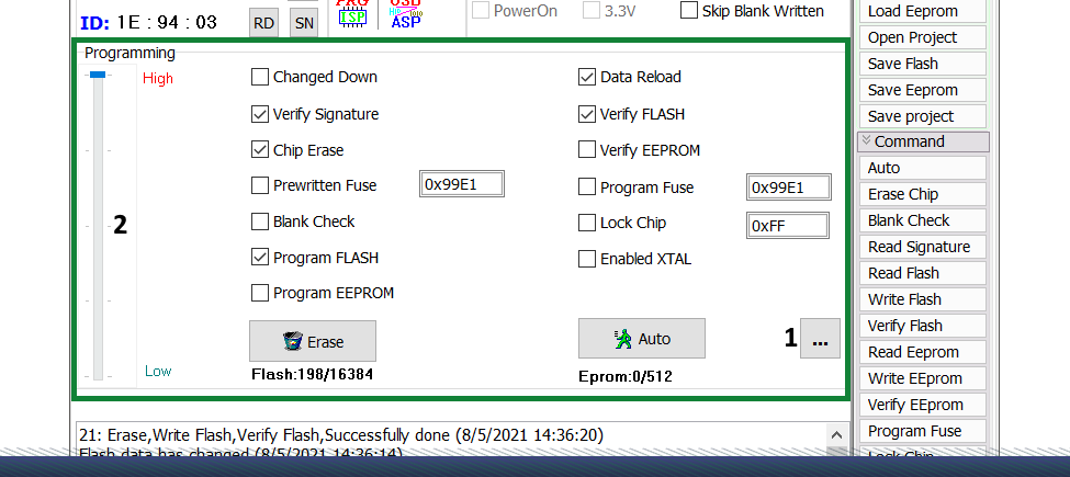 کار با نرم افزار ProgISP، نرم افزار پروگرامر USBasp - یوبرد